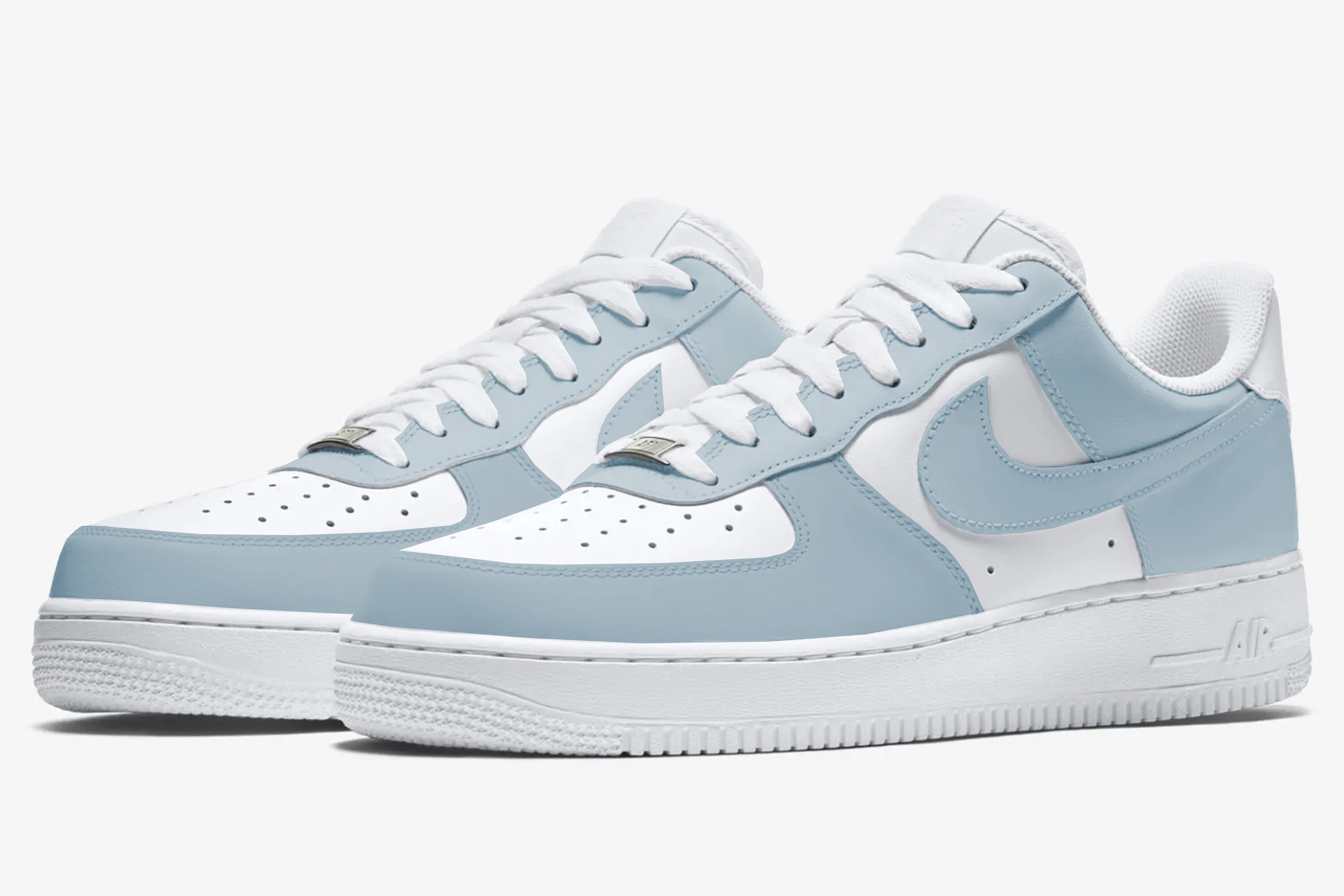 Blue Air Force 1s Customs • Nike AF1 Customs • Custom Gift ...