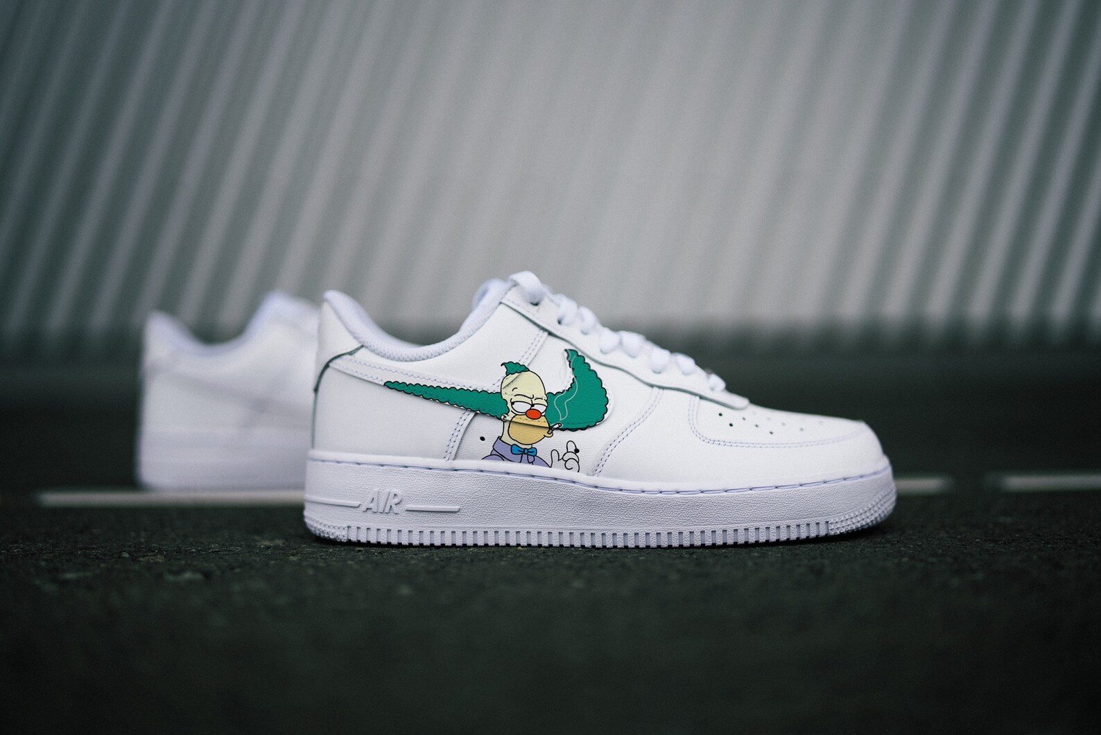 Krusty Clown Air Force 1s customs • Air Force One Custom • Nike Custom ...