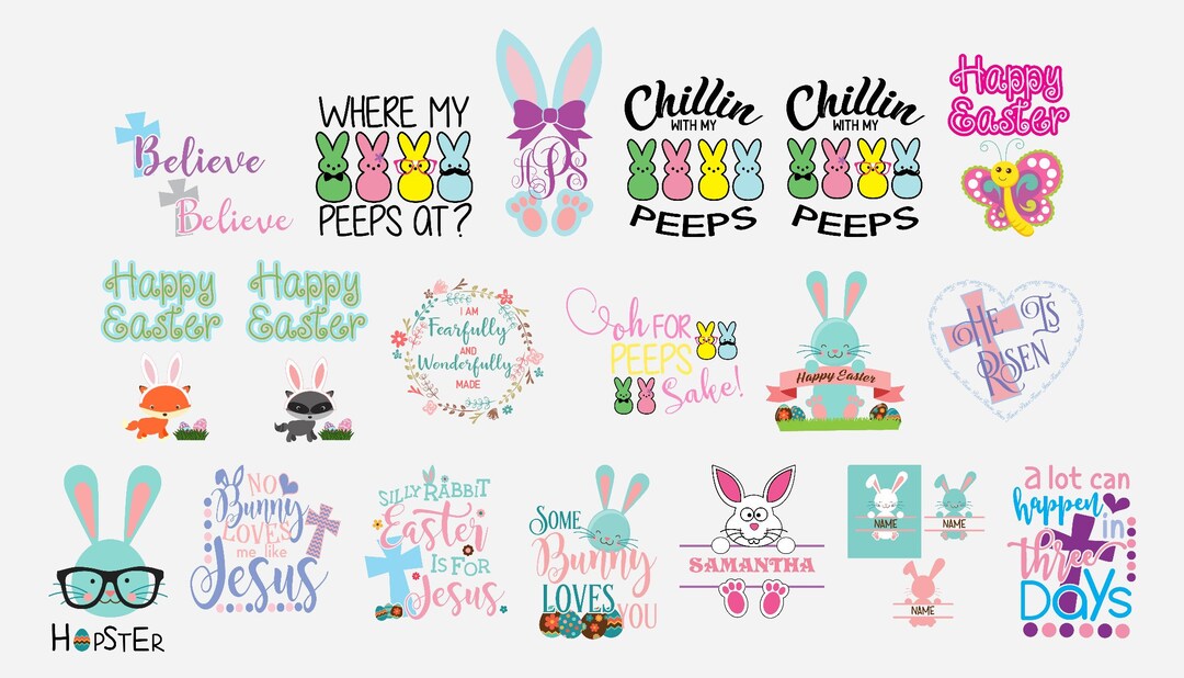 Easter Bundle Svg Cut Files. Easter SVG Bundle Designs. Easter Bundle ...
