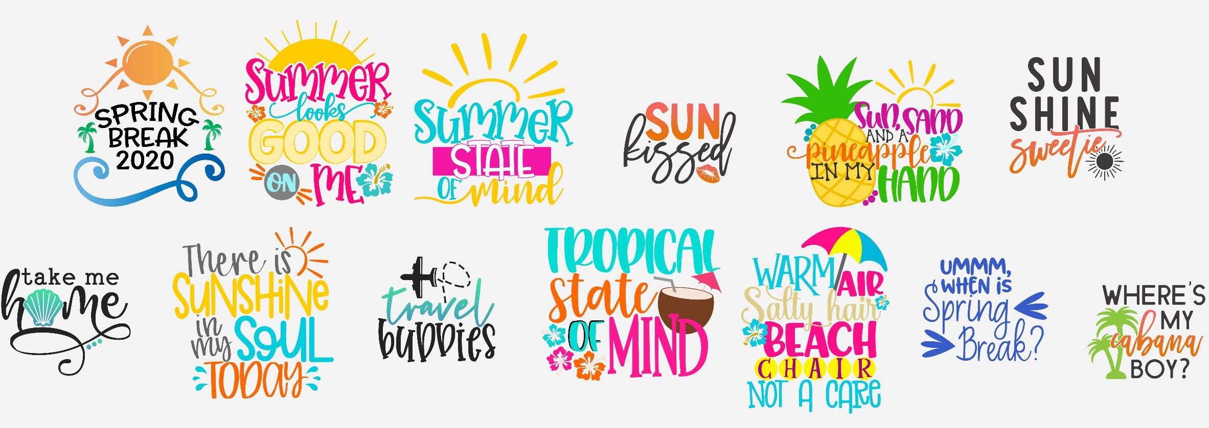 Spring Break Bundle Svg, Spring Break Svg, Spring Break Svg, Spring ...