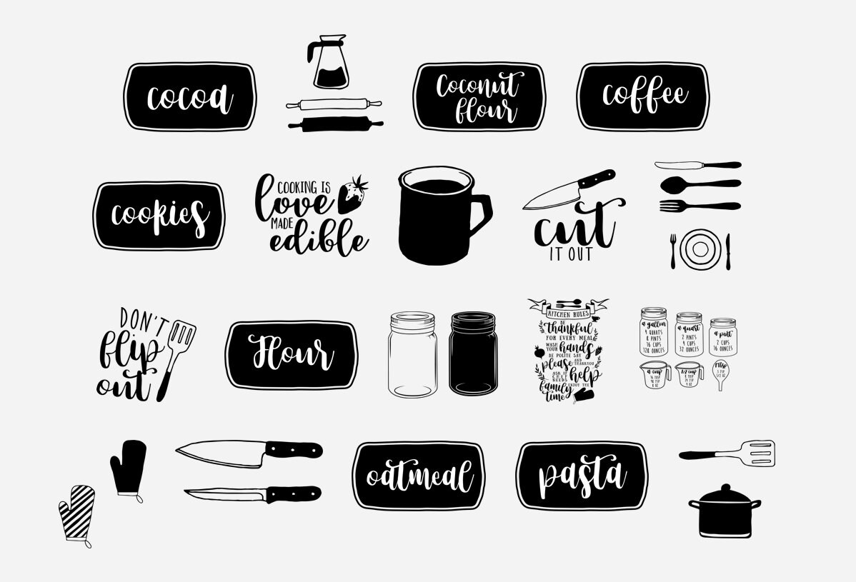 Kitchen Svg Kitchen Svg Bundle Kitchen Cut File Baking Svg - Etsy