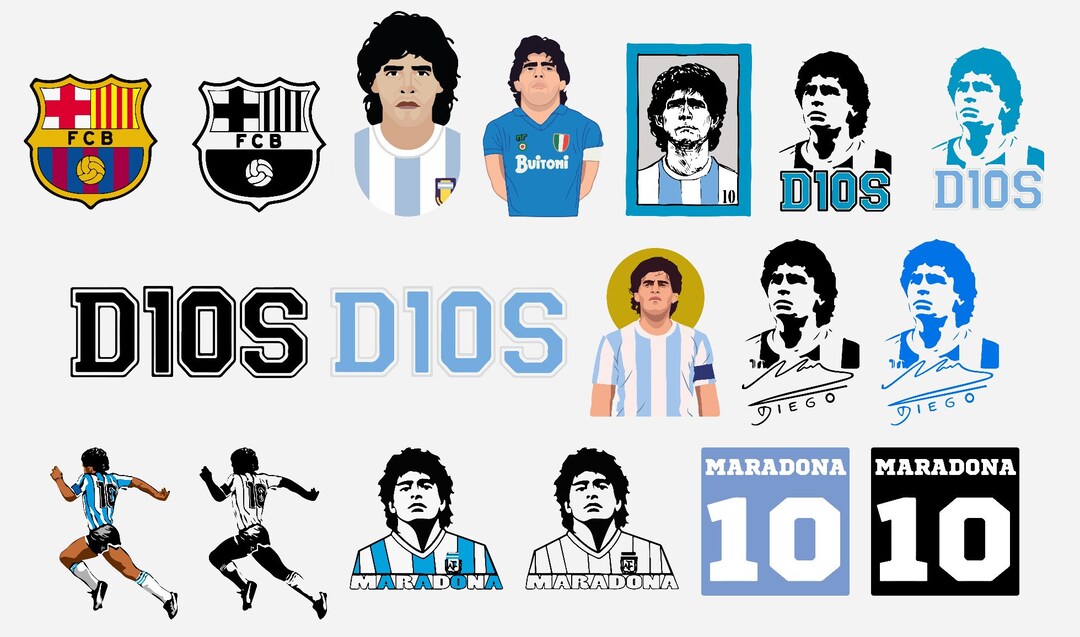 Diego Maradona Svg, Rip Maradona Svg, Diego Maradona Bundle Svg ...