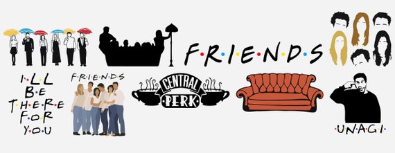 Friends Characters Svg File 90s Sitcom Svg Cut File Tv Show 43 Off