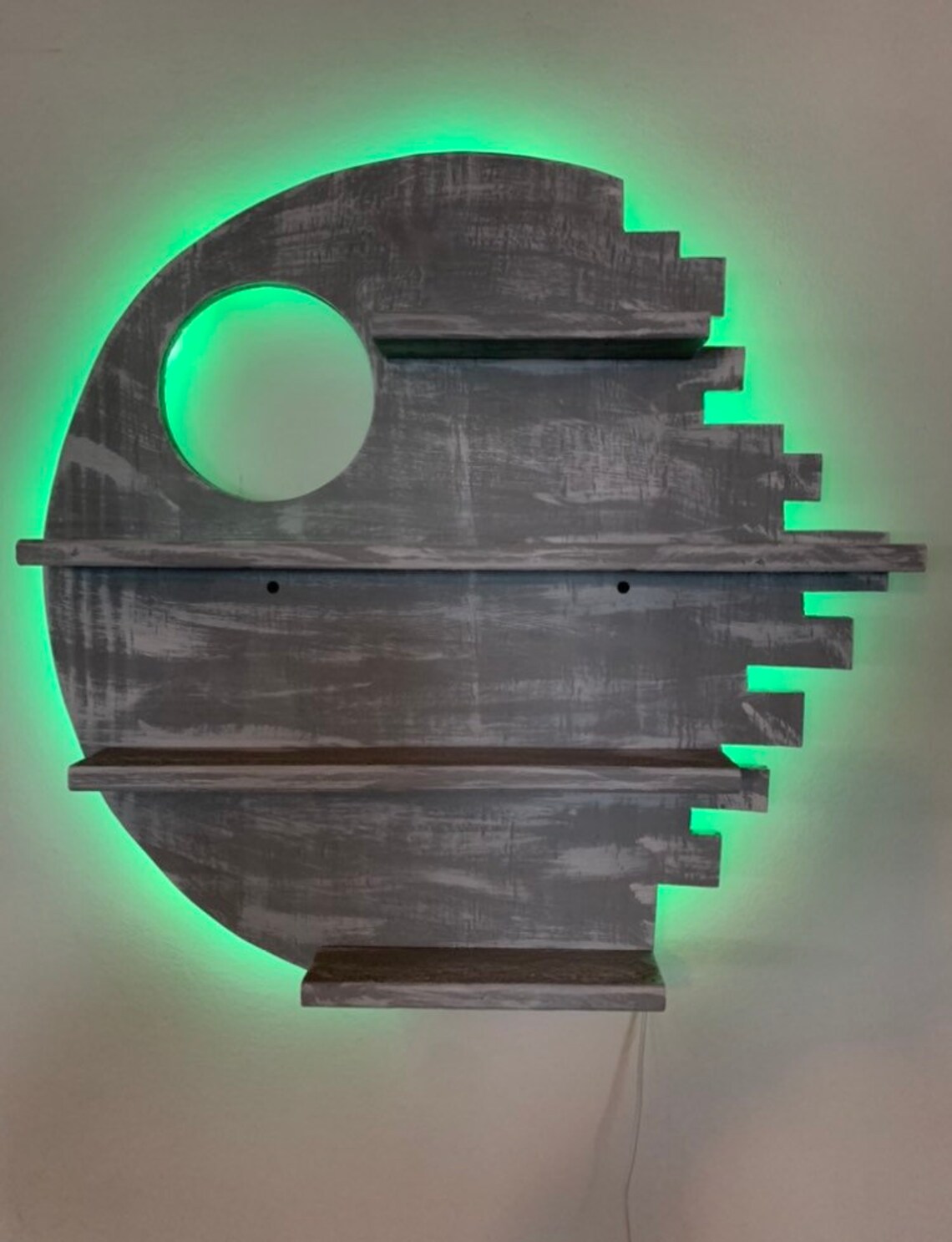 Custom Built Death Star Wall Display Shelf Backlit With Remote - Etsy