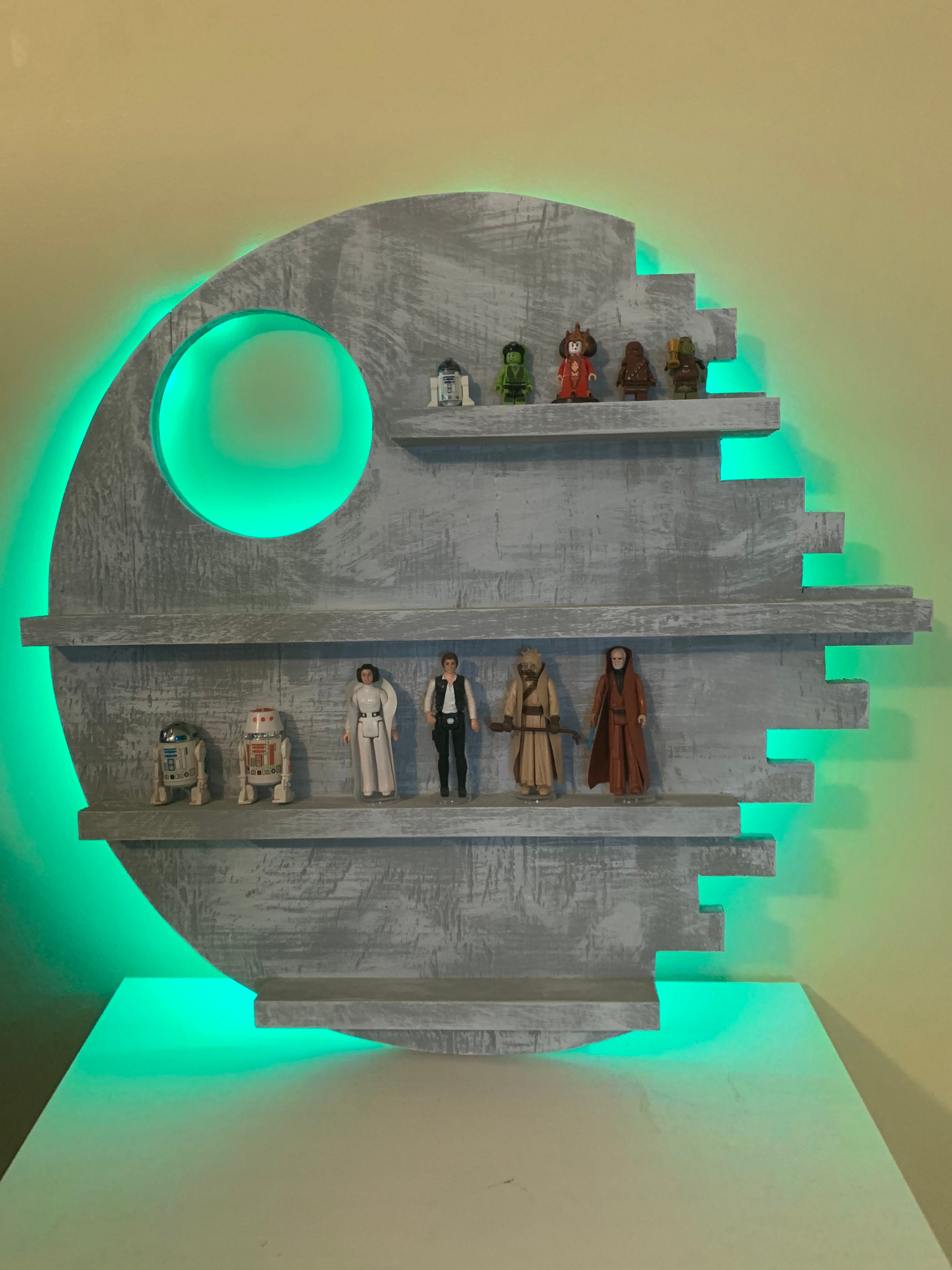 Custom Star Wars Death Star Wall Display With LED Lights for | Etsy