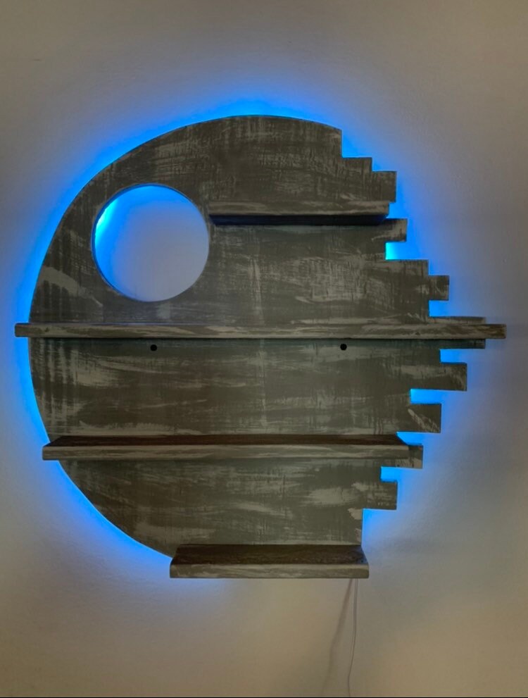 Custom Built Death Star Wall Display Shelf Backlit With Remote ...