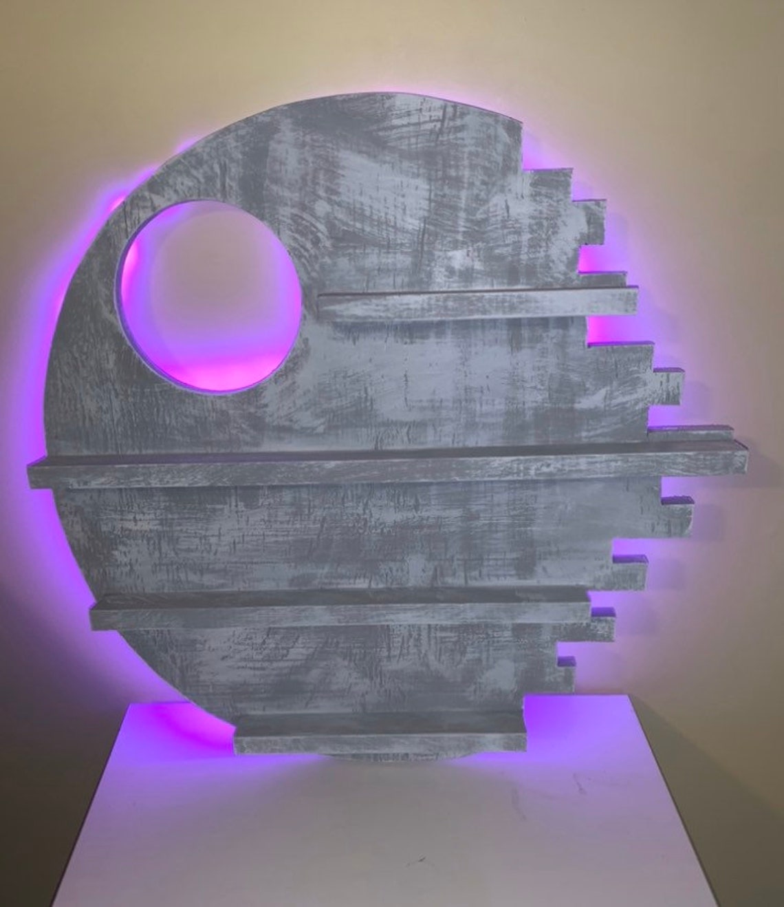Custom Death Star Wall Display Shelf Backlit With Remote - Etsy