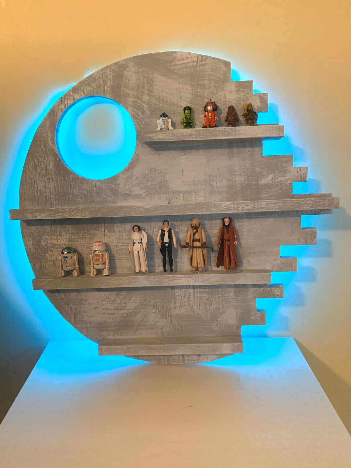 Custom Star Wars Death Star Wall Display With LED Lights for | Etsy