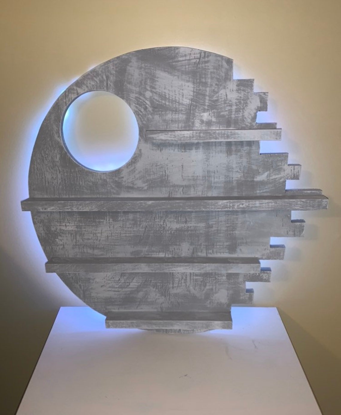 Custom Death Star Wall Display Shelf Backlit With Remote - Etsy