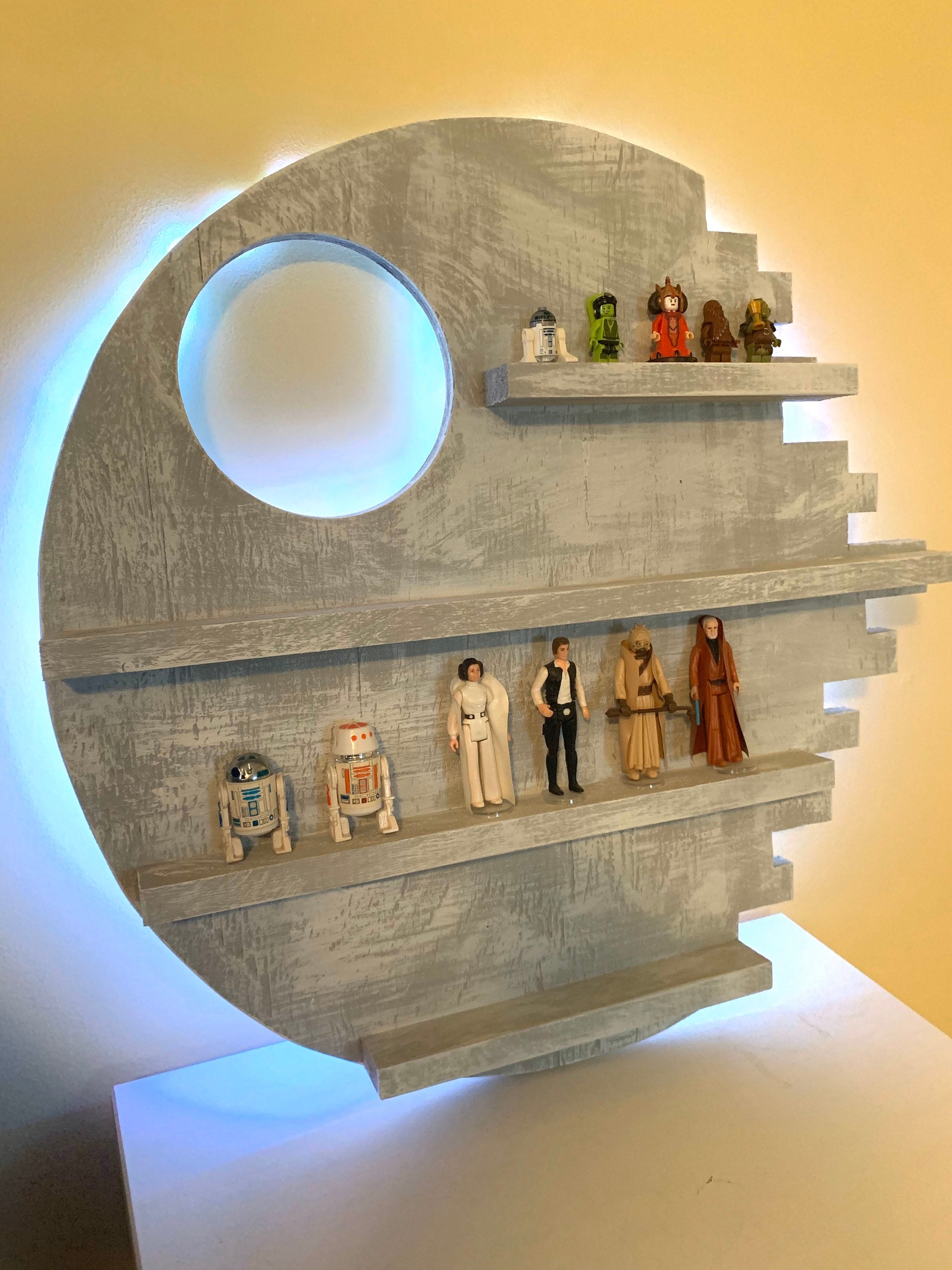 Custom Star Wars Death Star Wall Display With LED Lights for | Etsy