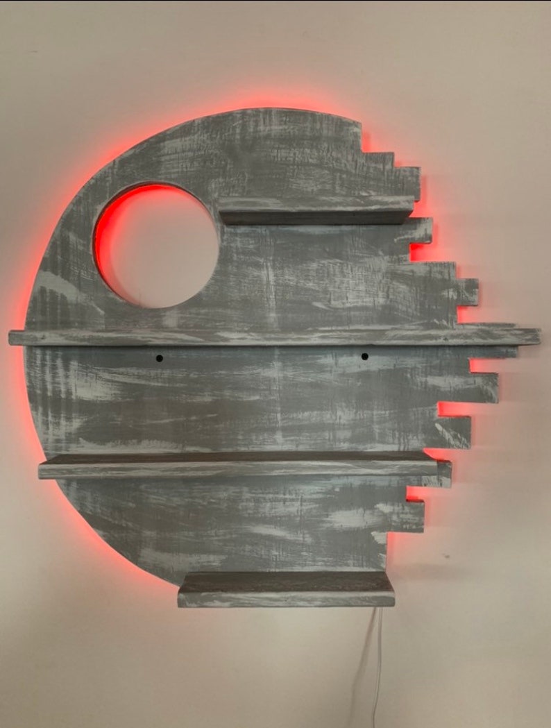 Custom Built Death Star Wall Display Shelf Backlit With Remote ...