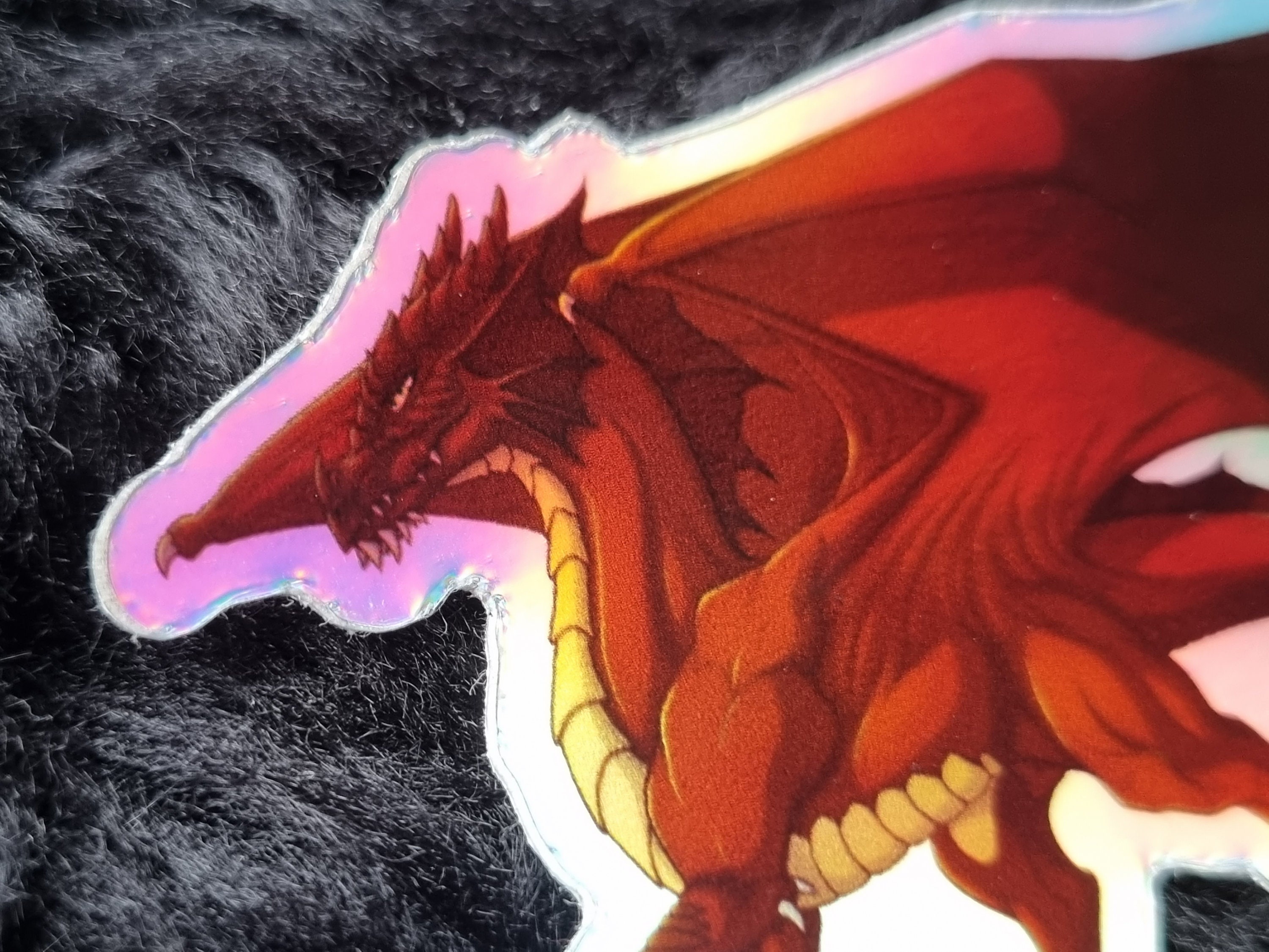 Red Dragon 'cerulean' Holographic Sticker - Etsy