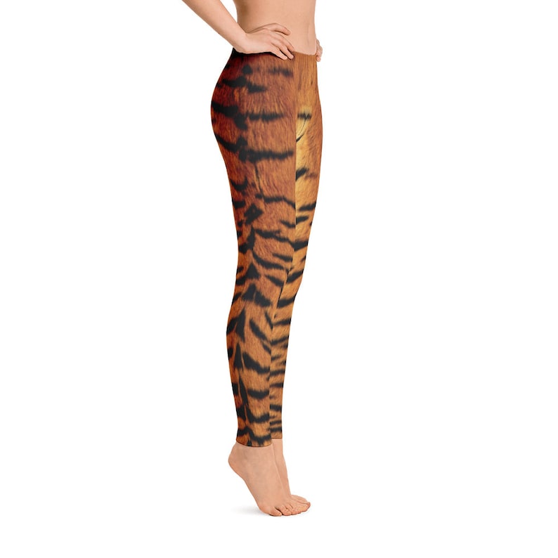 Leggings for Women, Tiger Fur Design, Custom Print Handmade - Etsy