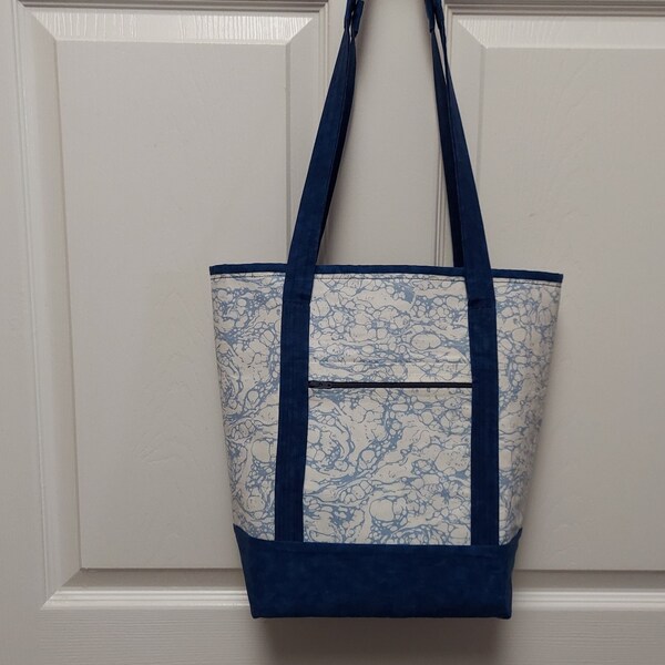 Blue Fabric Tote - Etsy