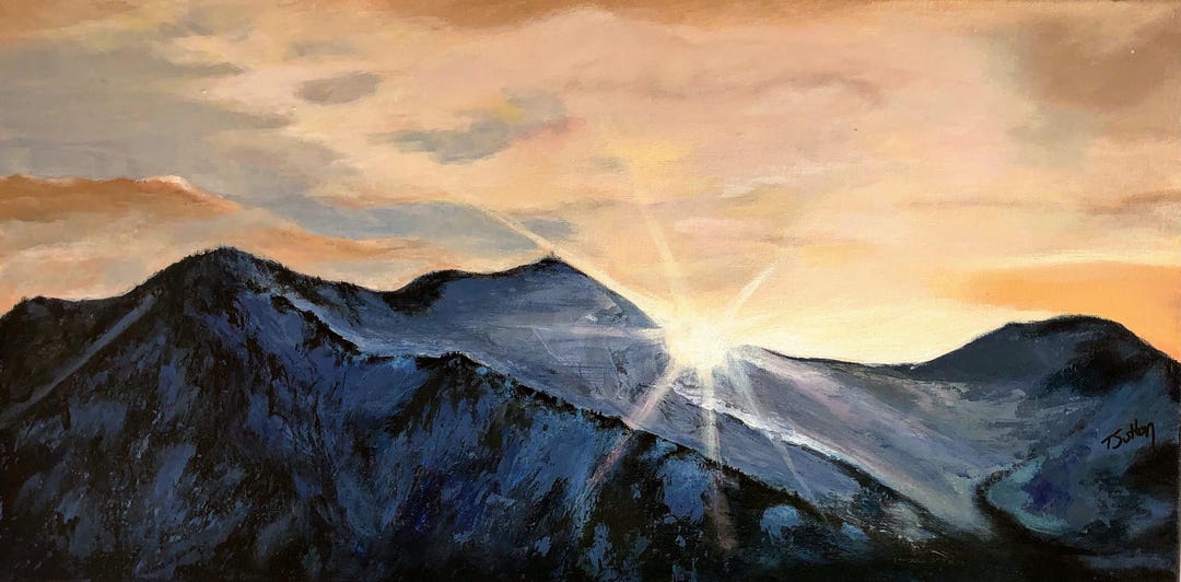 Wasatch Mountain Sunrise Painting: Winter Landscape Art, Giclee Print ...