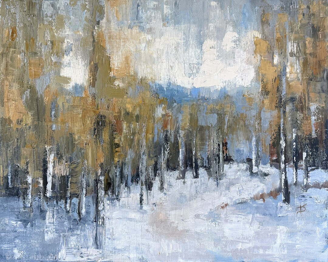 Abstract Winter Forest Giclee Print or Canvas - T Sutton - Etsy