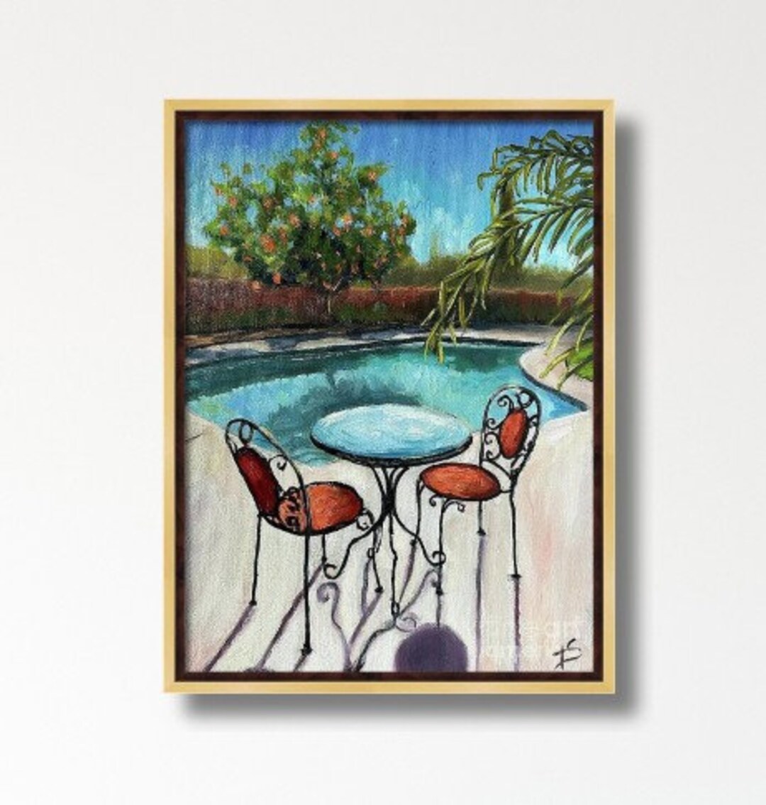 Summer Poolside Wall Art From Originals by T Sutton Art, Giclee Prints ...