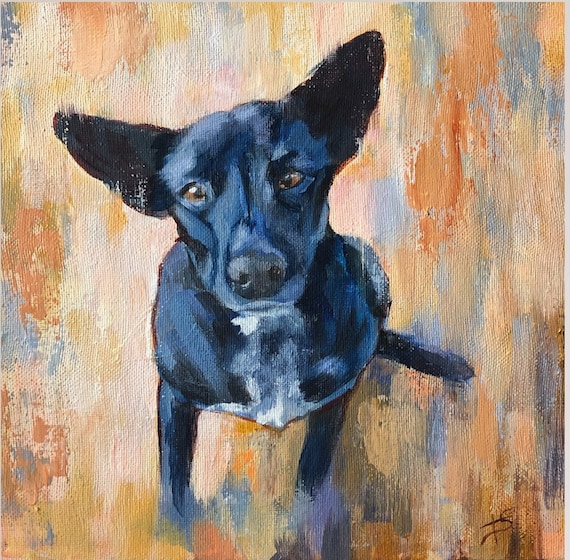 Abstract Dog Painting