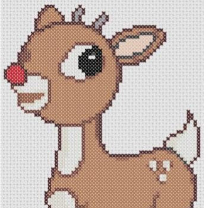 Rudolph Cross Stitch - Etsy