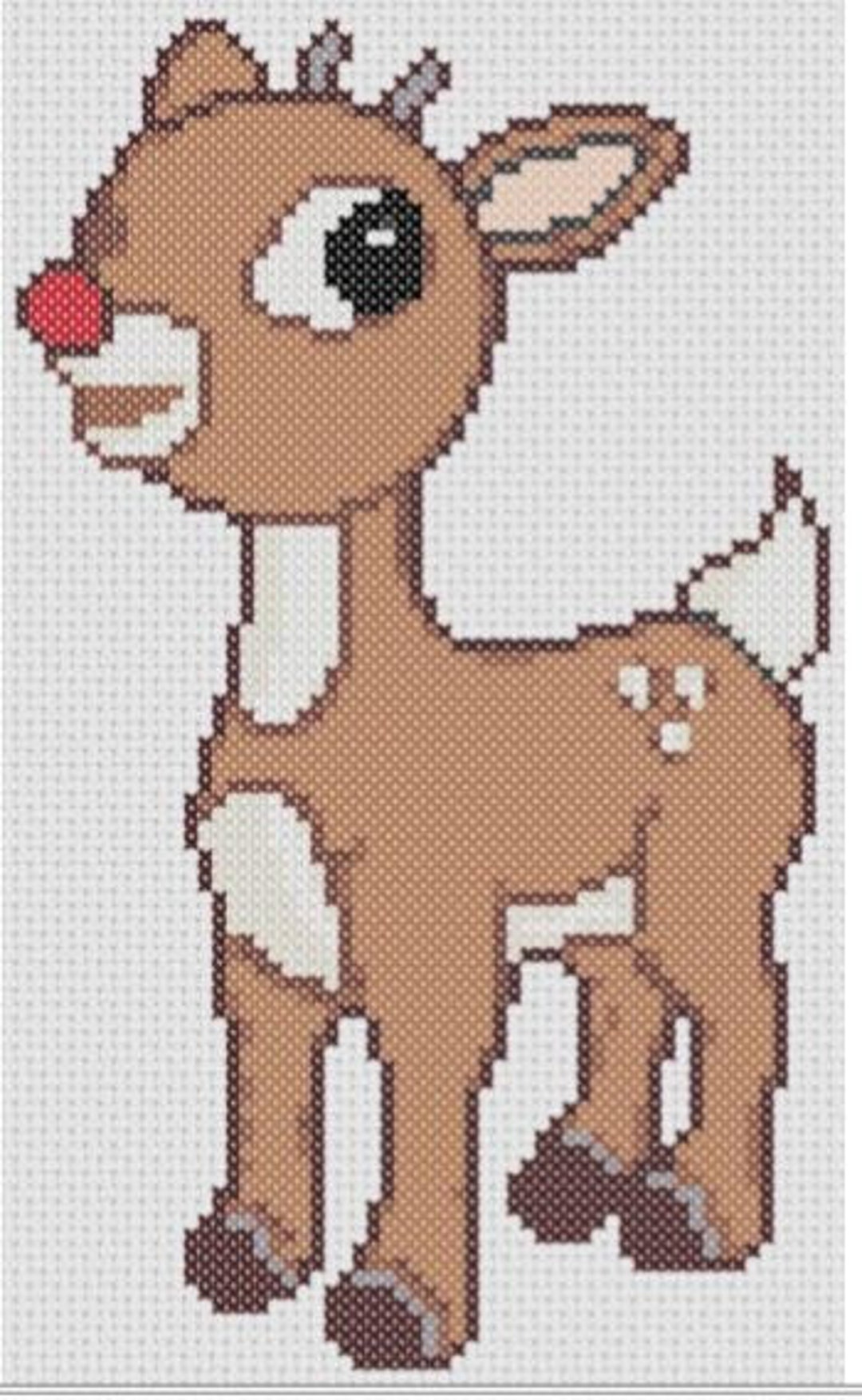 Rudolph Cross Stitch Pattern - Etsy
