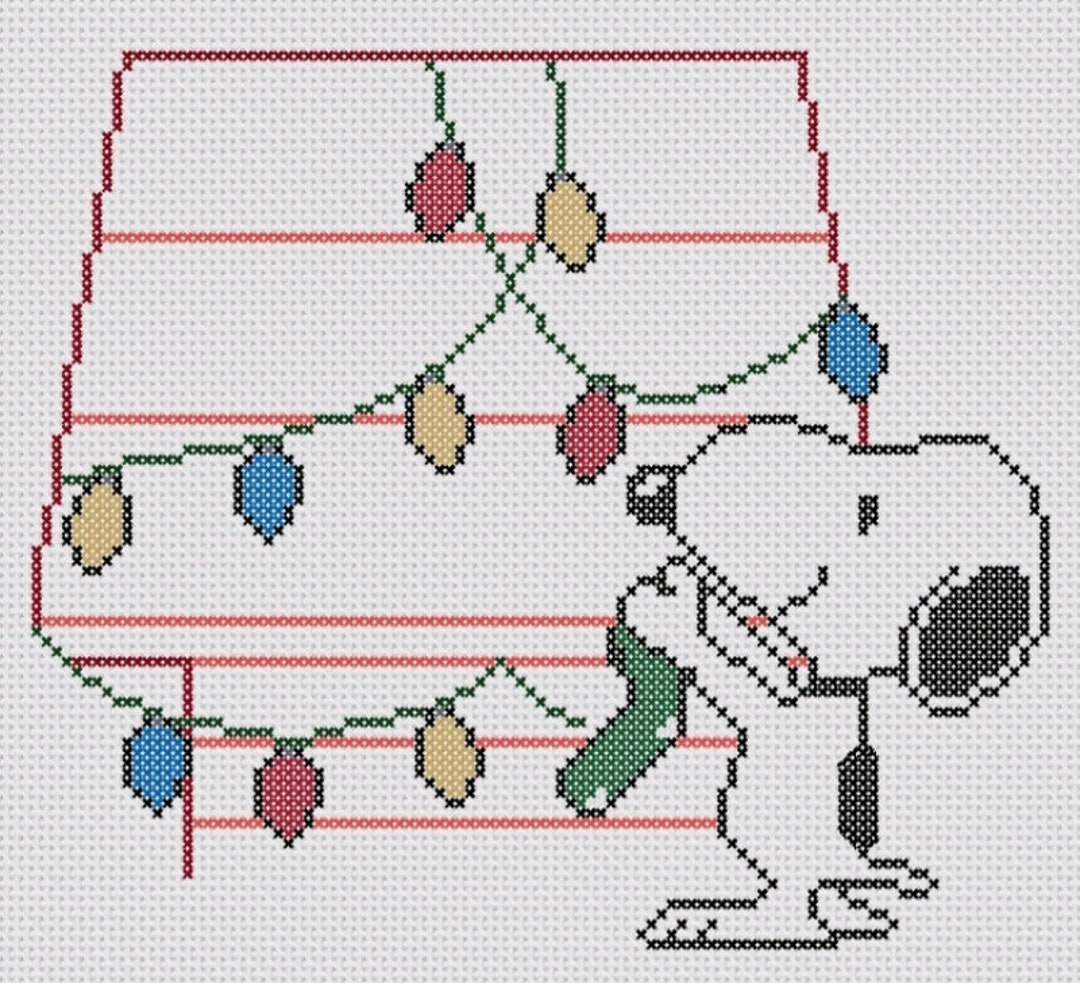 Snoopy Christmas Cross Stitch - Etsy