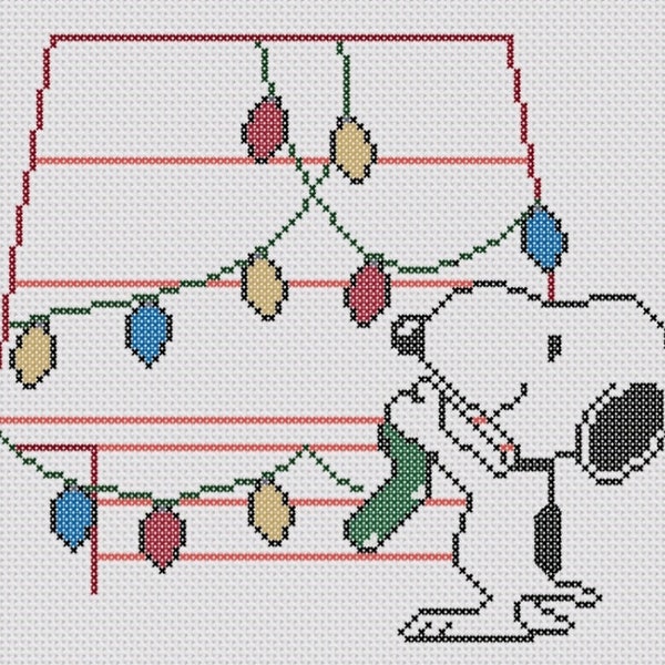 Cross Stitch Snoopy Kit - Etsy