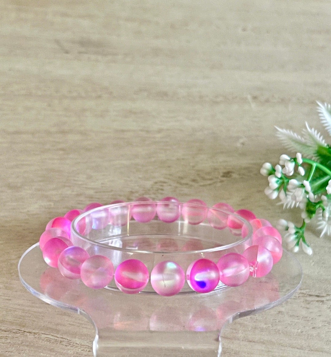 Red Glitter Gemstone Bracelet, Emotional and Mental Balance Stones ...