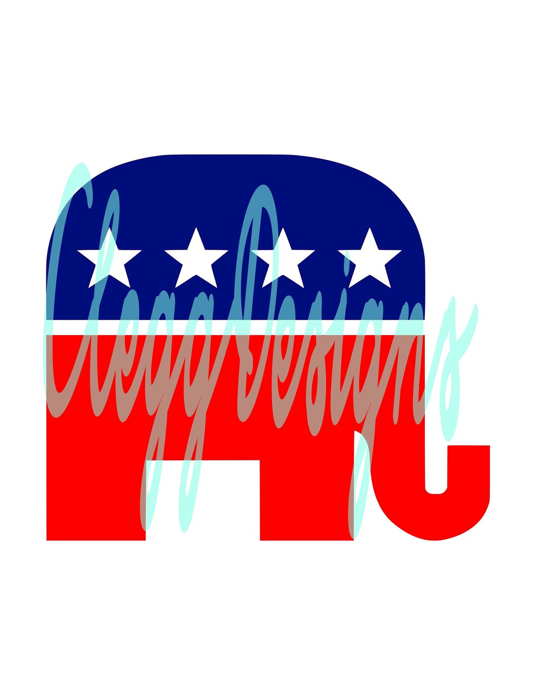 Republican Elephant SVG Cutting File, Republican Party Printable ...