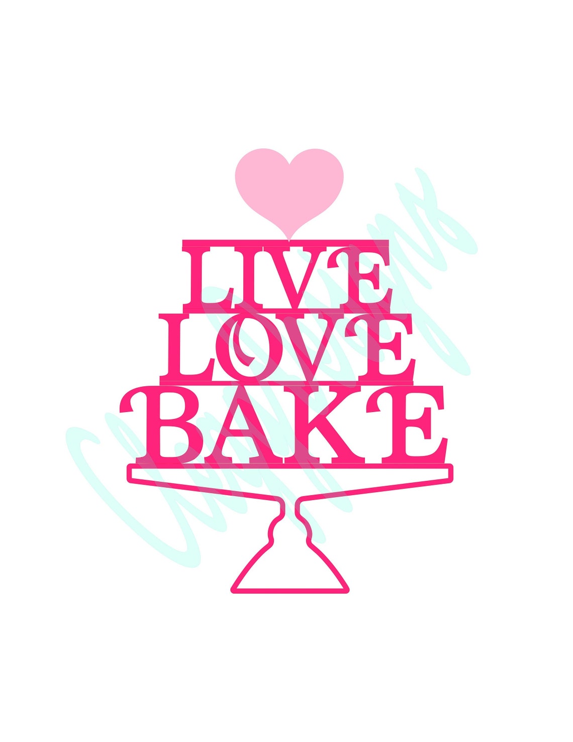 Live Love Bake SVG Kitchen SVG Kitchen Sign Printable - Etsy