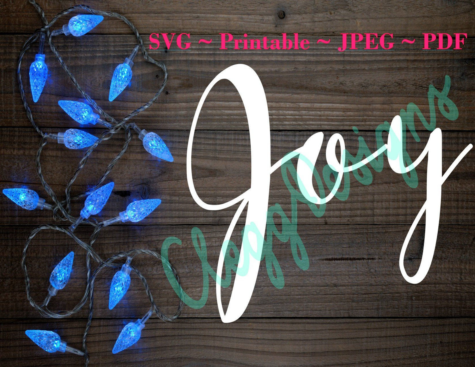 Joy SVG Joy Instant Download Joy printable JPEG PDF Christmas | Etsy