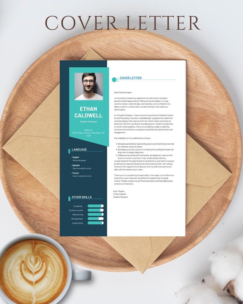 Modern Graphic Designer Resume Template + Bonus Matching Business Card ...