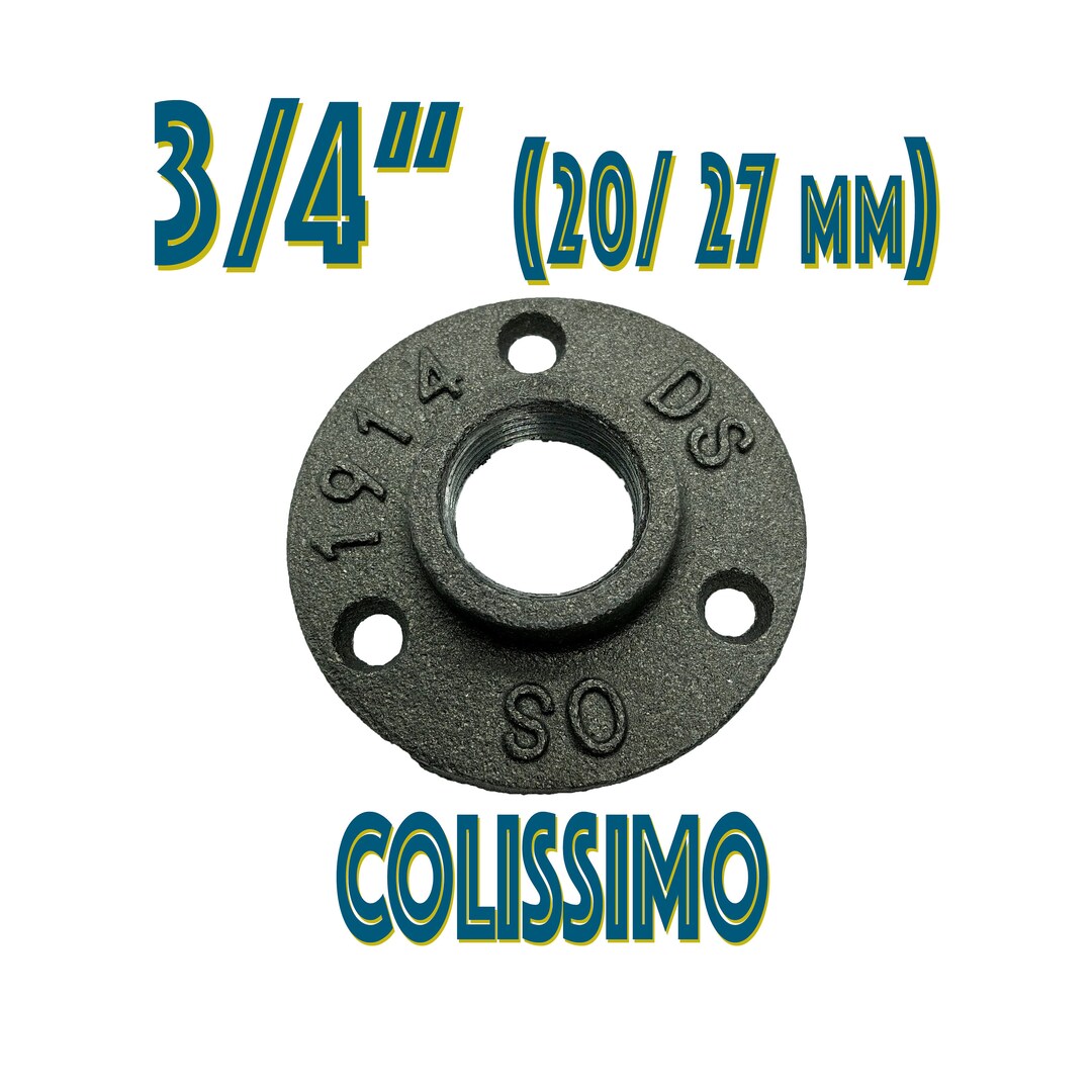 Black Cast Iron Floor Brides 3/4" or 20/27 Mm - Floor Brides - Lot of 4, 8, 12 or 24 Bridles ...