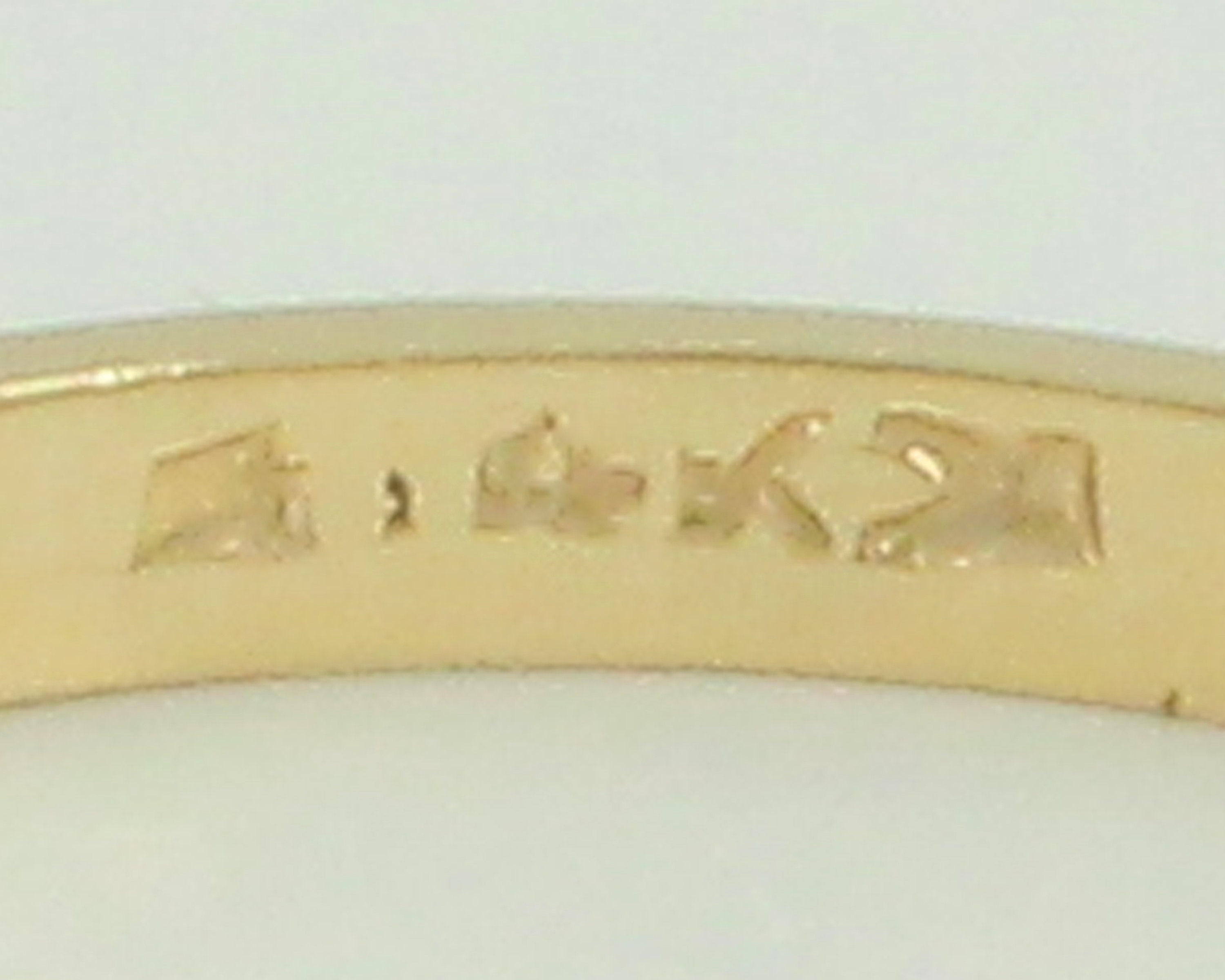 Vintage 14K Gold Wedding Ring, 14K 1.8 mm Wide Domed Band Flat Edge ...