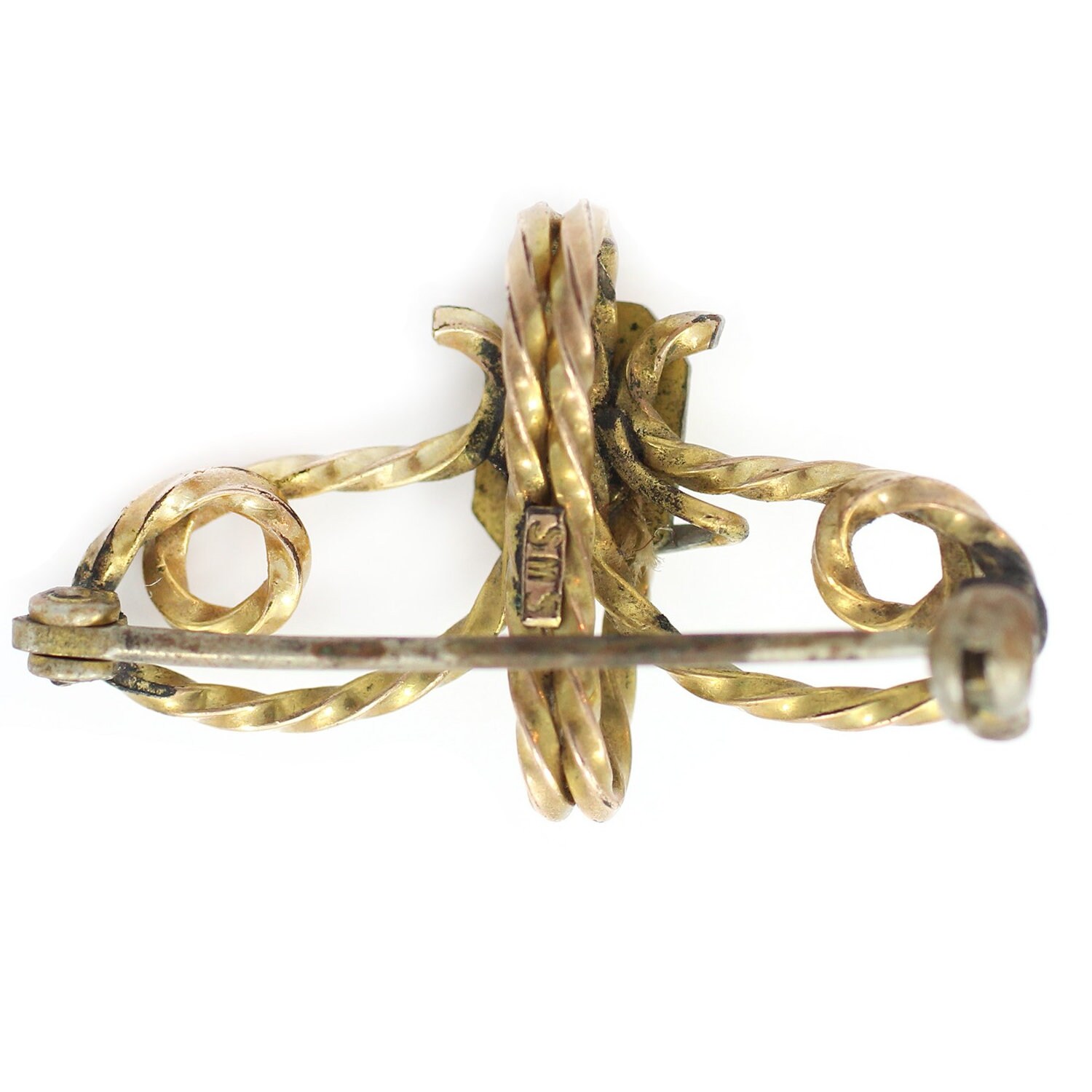 Vintage Gold Filled Loopy Watch Holder Pin, Edwardian Gold Filled ...