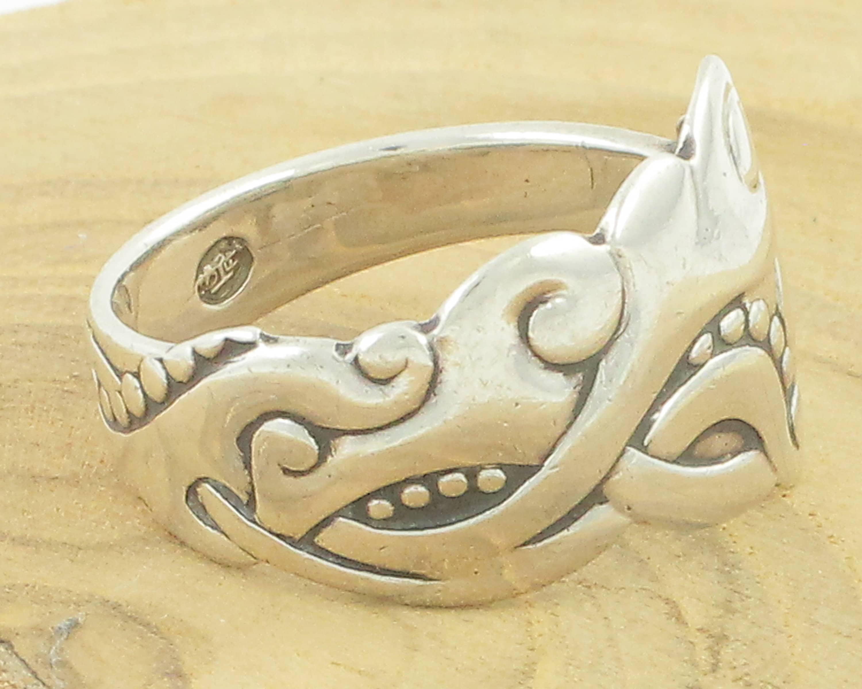 Vintage Sterling Spoon Ring - Danish Silver Art Nouveau - Made in ...