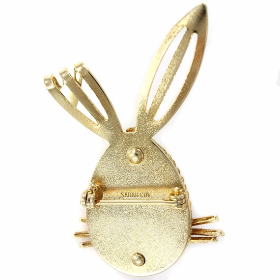 Vintage Sarah Coventry Winking Bunny Rhinestone Brooc… - Gem