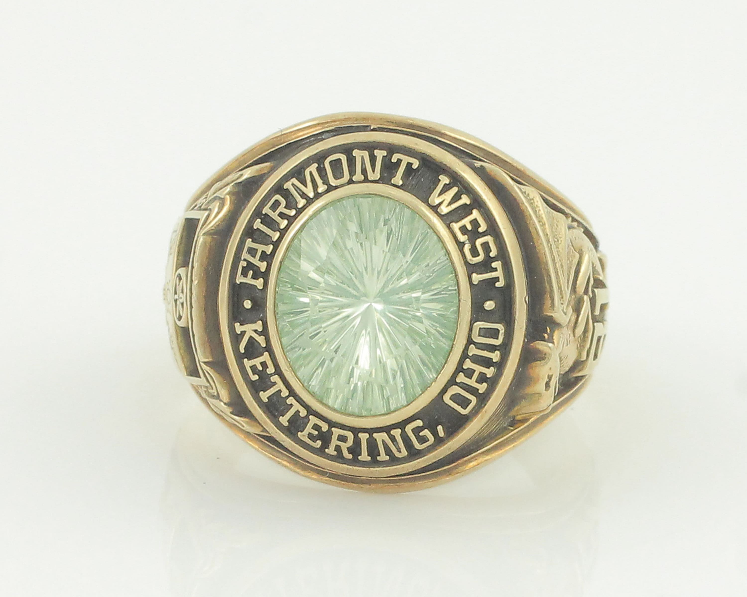 10K Gold Class Ring 1981 Fairmont West High School, Vintage 10K Yellow ...