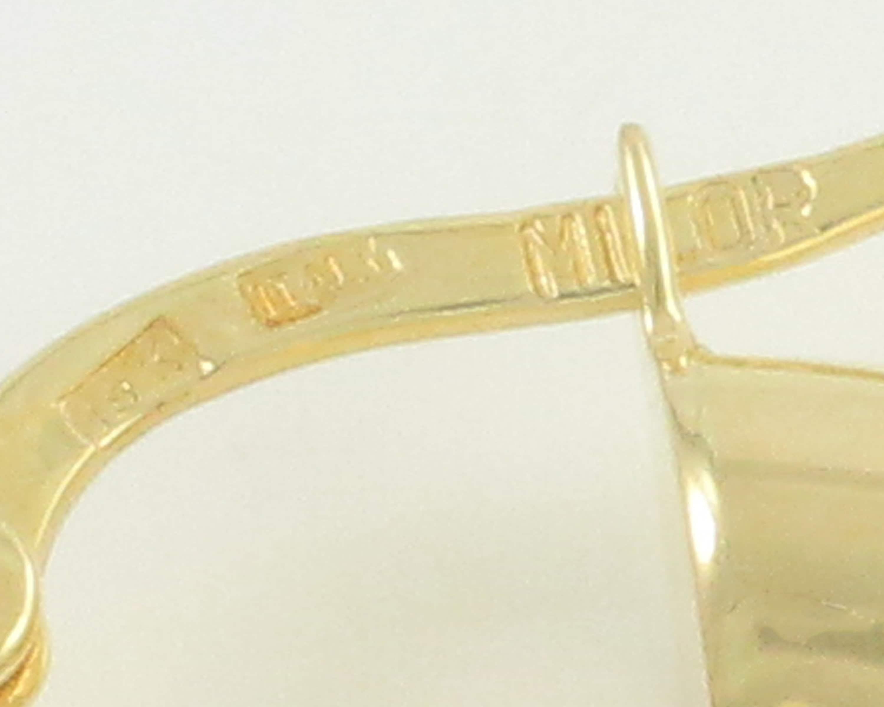 Vintage 18K Hoop Earrings, Yellow Gold Tubular Hoops, 750 Earrings ...