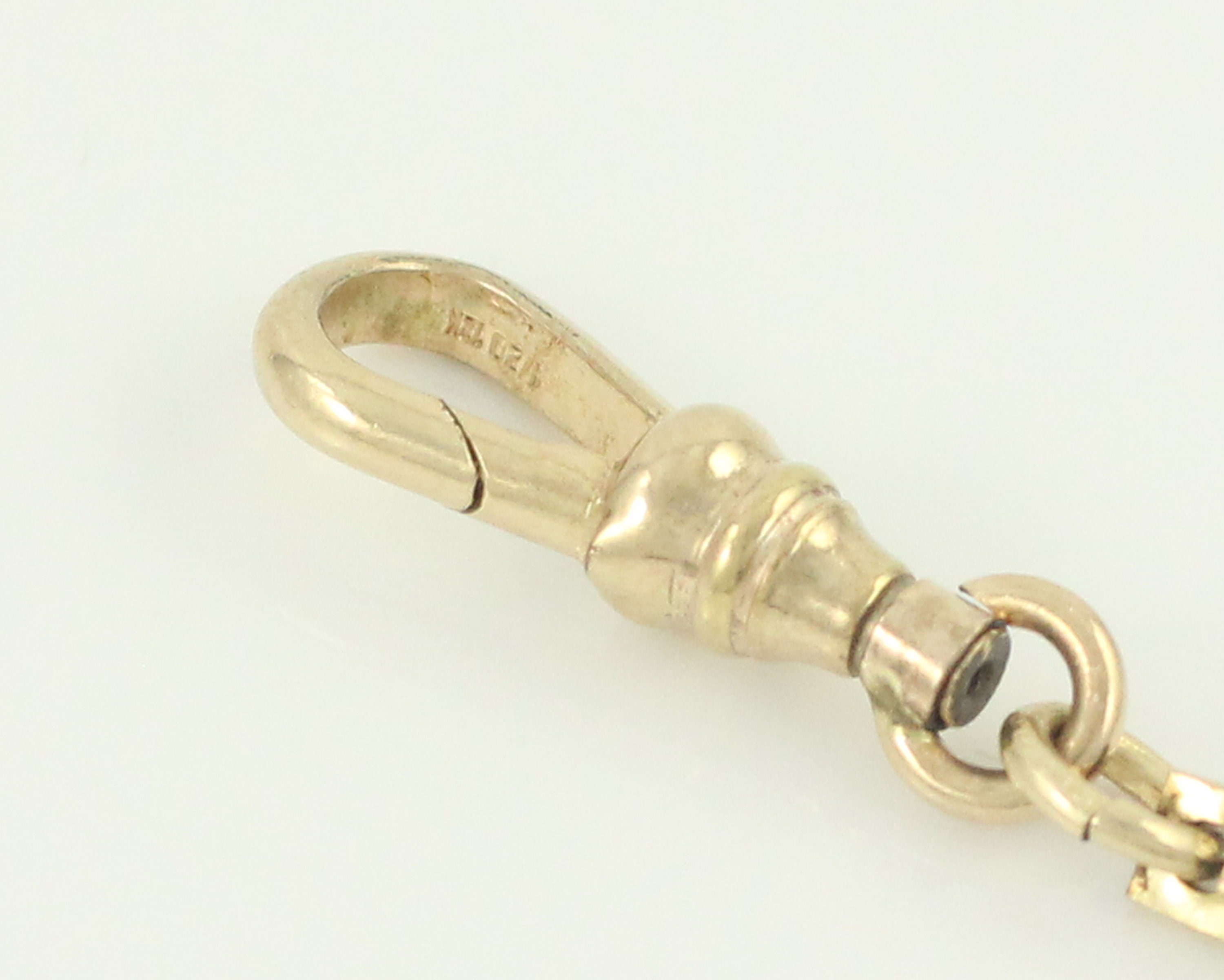 Art Deco 12K Gold Filled Waldemar Watch Chain, 12K Gold Filled Deco ...