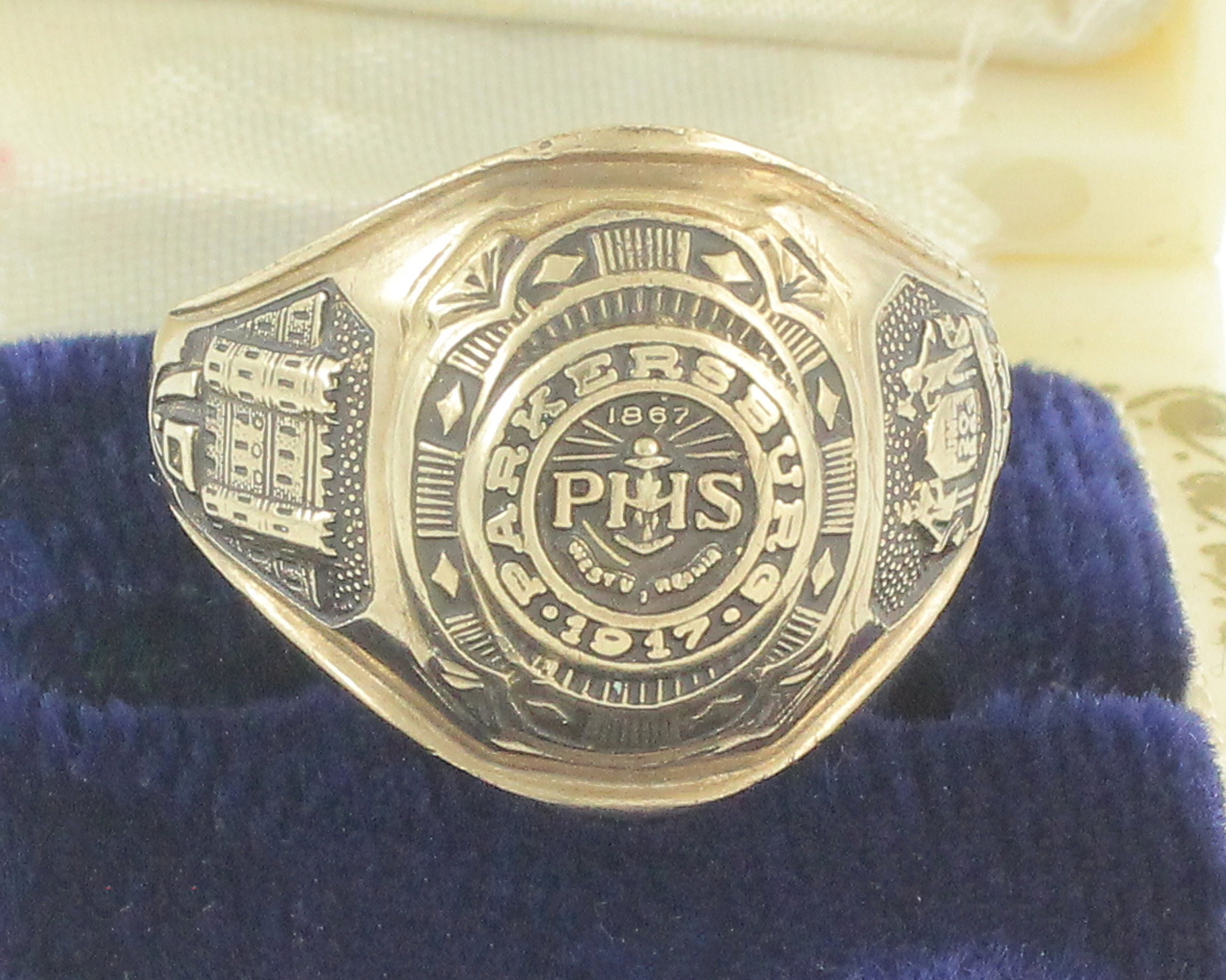 Gold Class Ring 1965 Parkersburg High School - 10K Yellow Gold Balfour ...
