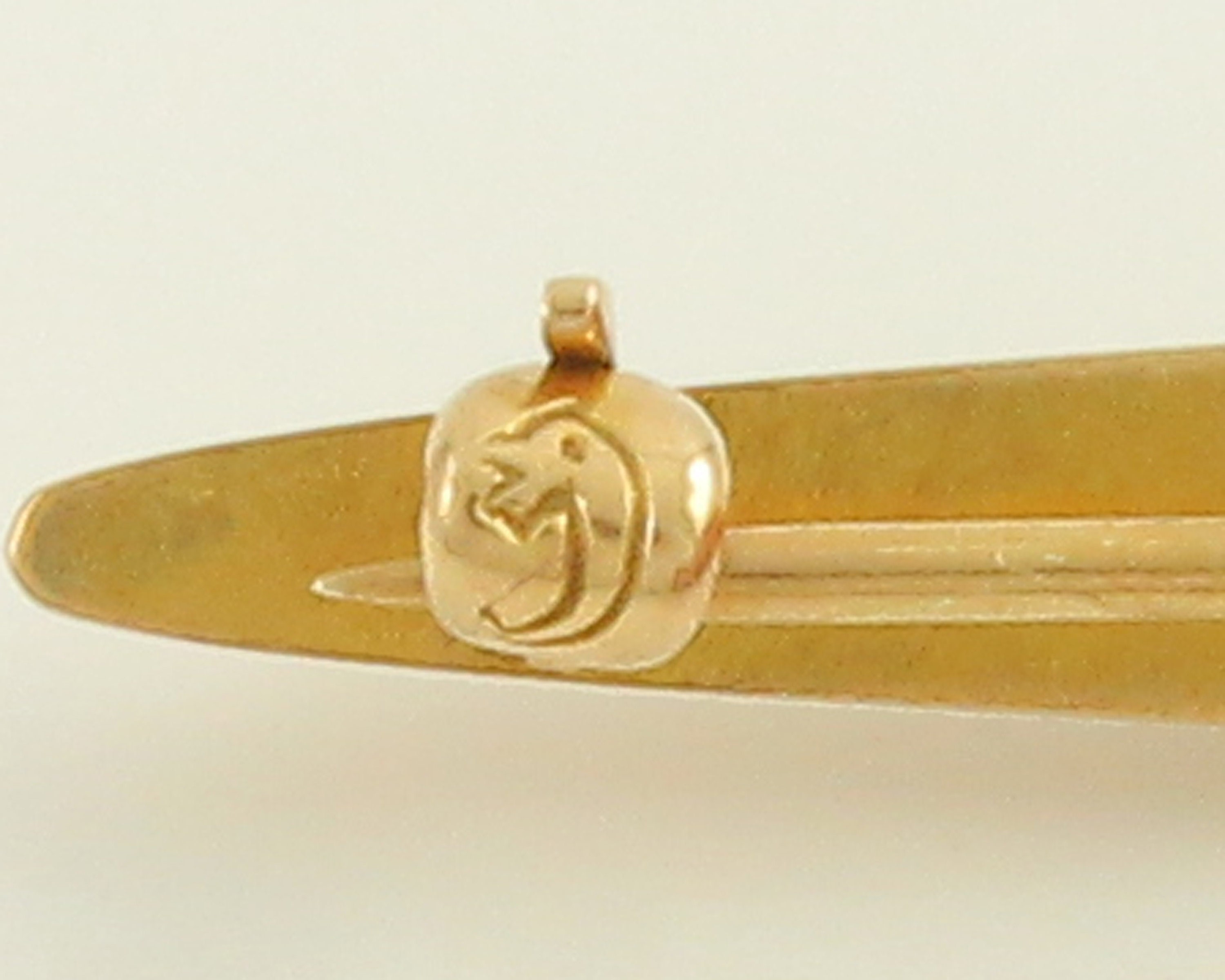 Edwardian 10K Gold Engraved Bar Pin, 10K Antique Floral Engraved Brooch ...