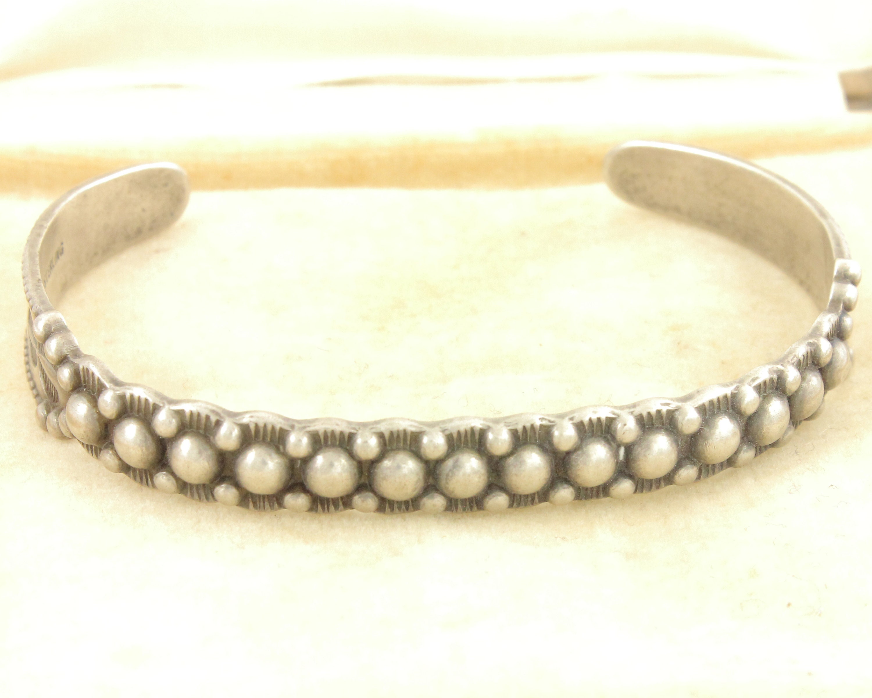 Fred Harvey Era Sterling Silver Rain Drop Cuff Bracelet - Dew Drop ...