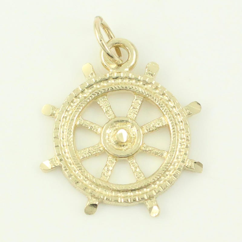 Ship Wheel Charm - Etsy
