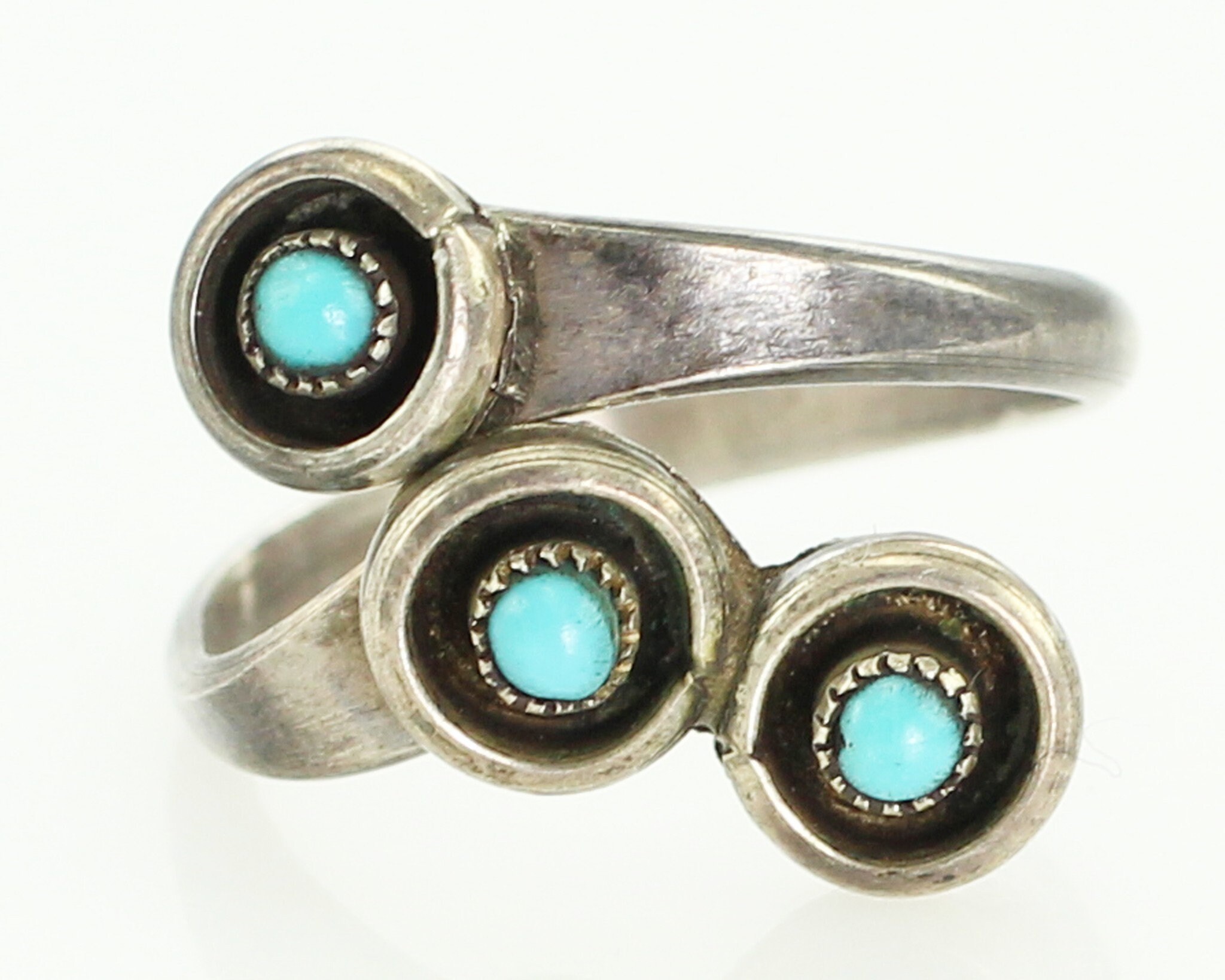 Dainty Silver Turquoise Ring - Handmade 925 Sterling Turquoise Snake ...