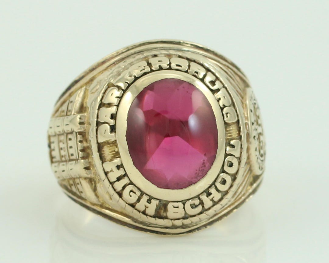 Vintage Gold Class Ring 1971 Parkersburg High School, 10K Yellow Gold ...