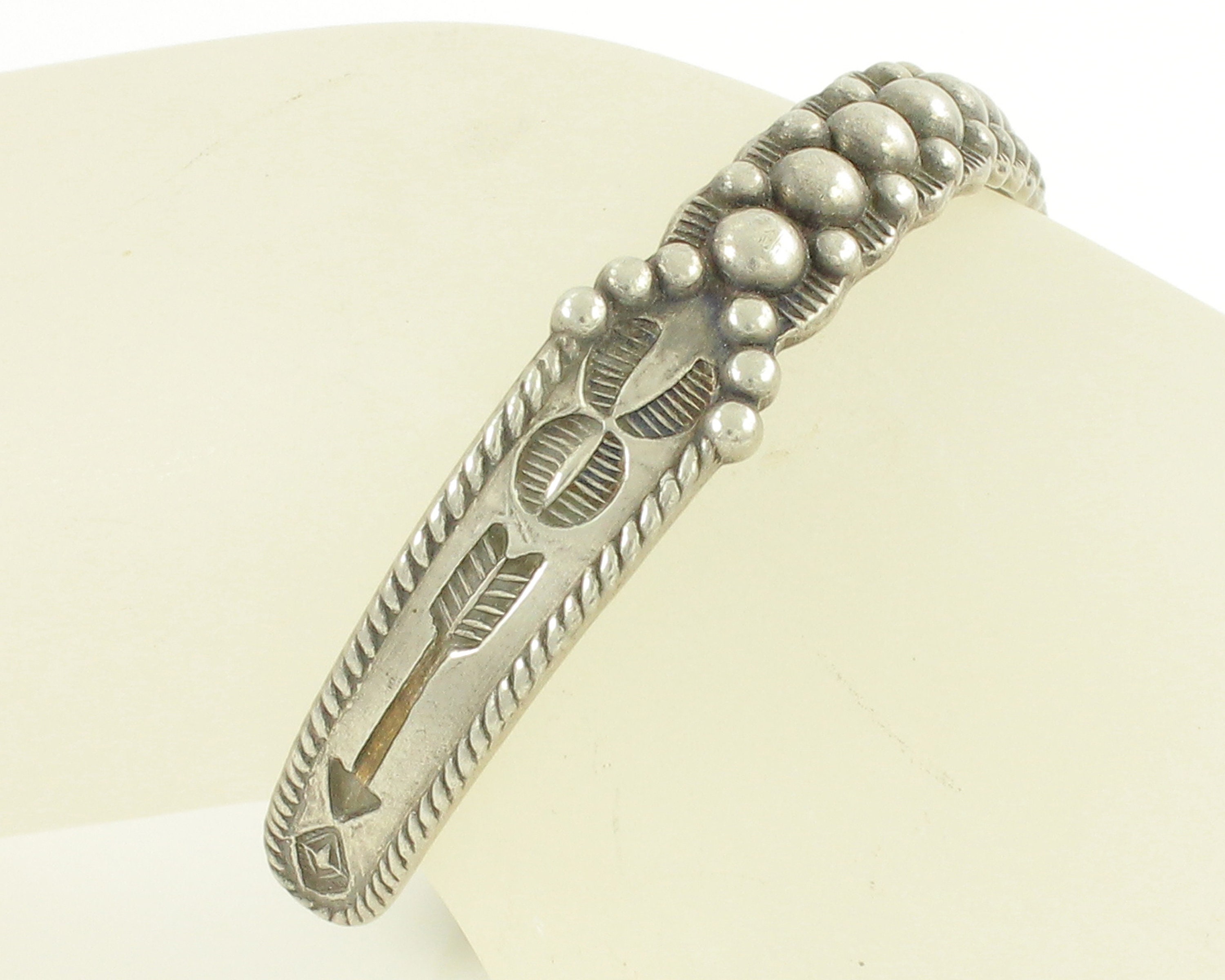 Fred Harvey Era Sterling Silver Rain Drop Cuff Bracelet - Dew Drop ...