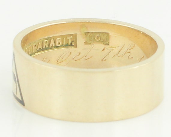 Vintage 14th Degree Scottish Rite Ring, 10K Yellow Go… - Gem