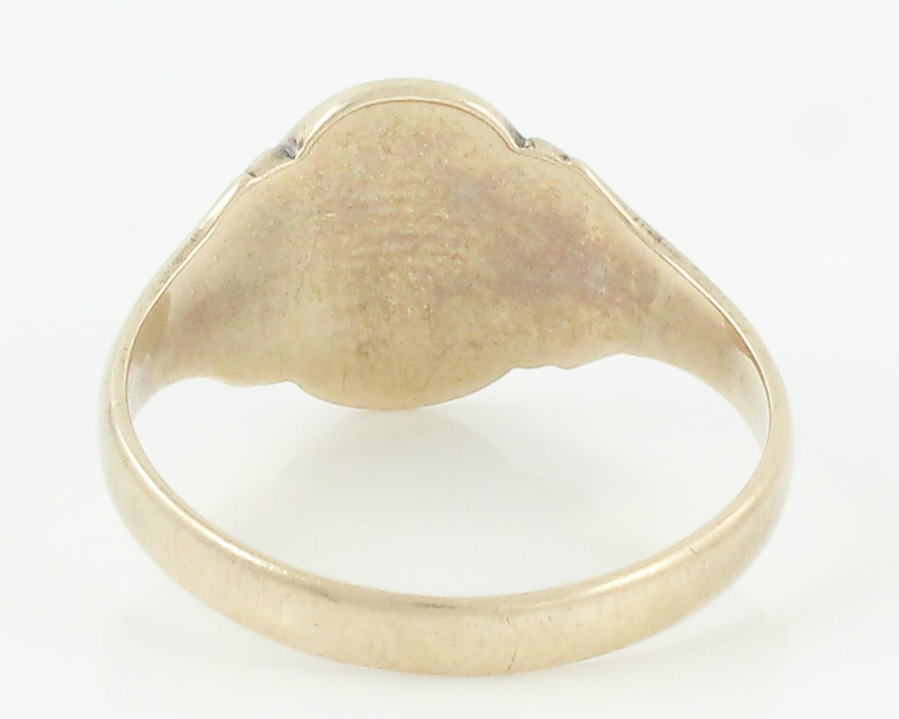 Ladies 10K Signet Ring - Antique Edwardian 10K Rosy Gold Small Oval ... Ladies 10K Signet Ring - Antique Edwardian 10K Rosy Gold Small Oval ...