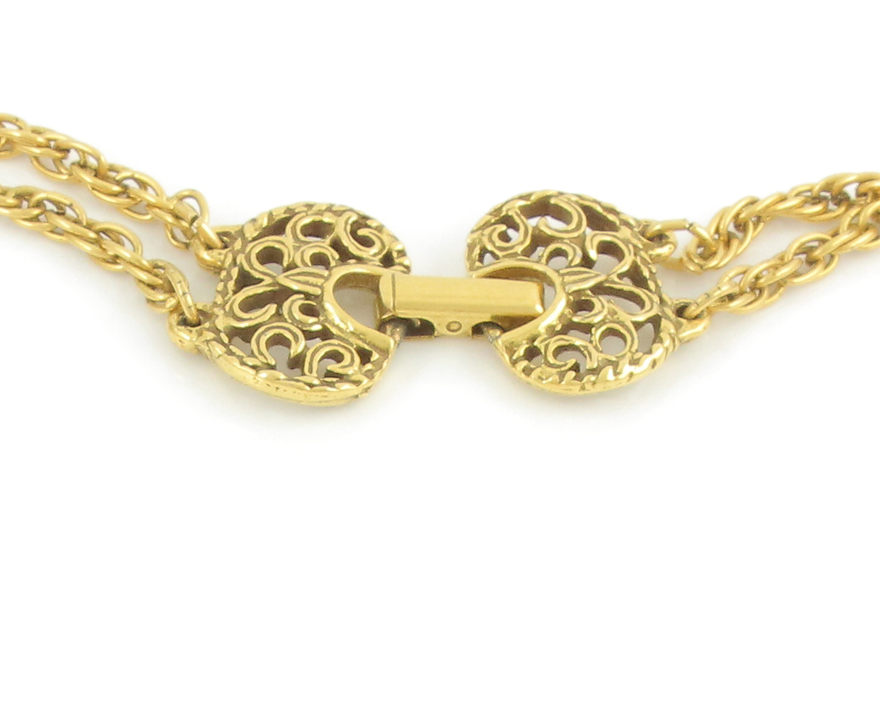 Vintage Goldette Purple Intaglio Layered Swag Fringe Necklace, Vintage ...