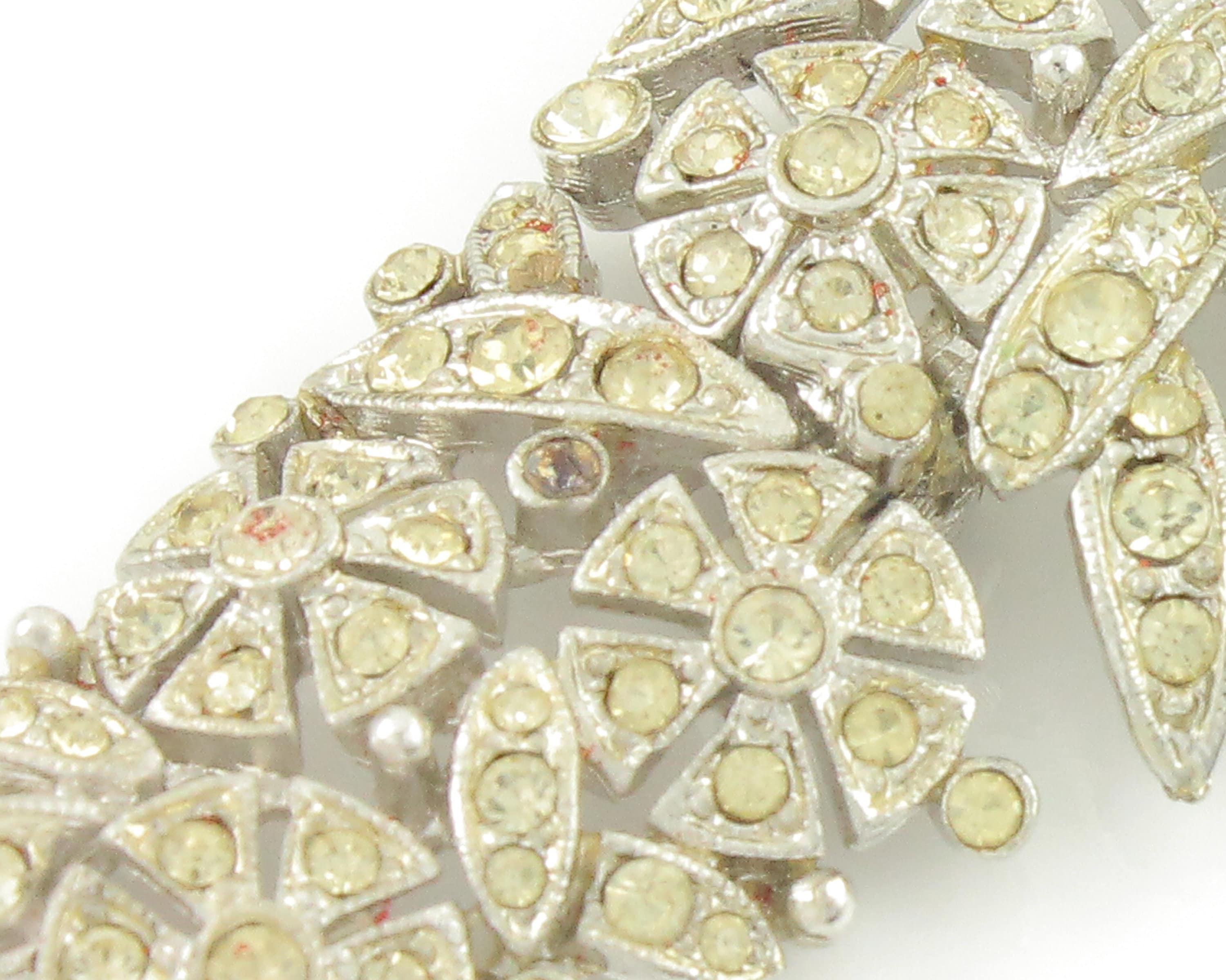 Vintage Hattie Carnegie Articulated Rhinestone Pendant Necklace, Hattie ...